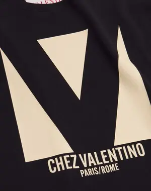 Valentino Garavani Chez -printed Crewneck T-shirt - Black