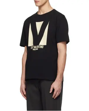 Valentino Garavani Chez -printed Crewneck T-shirt - Black
