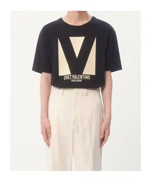 Valentino Garavani Chez -printed Crewneck T-shirt - Black