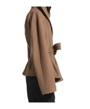 Balenciaga Short Wrap Coat - Brown