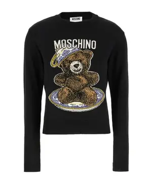 Moschino Long Sleeve Crew Neck Sweater