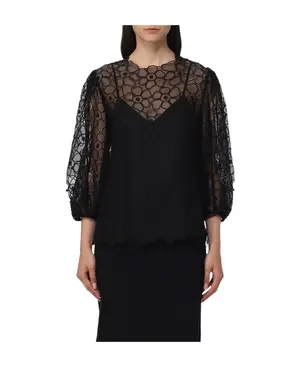 Red Valentino Embroidered Lace Blouse