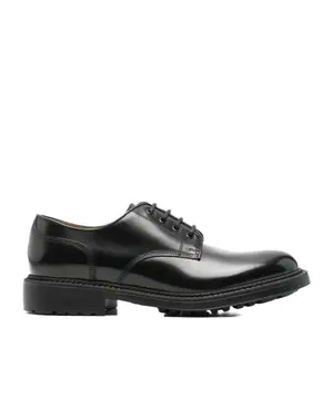 DOUCAL'S Lace-up Leather Derby Shoes - Black
