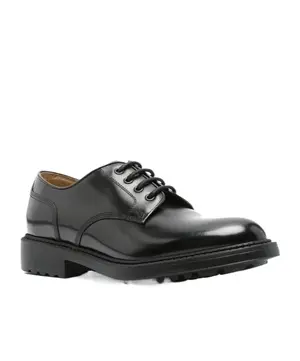 DOUCAL'S Lace-up Leather Derby Shoes - Black