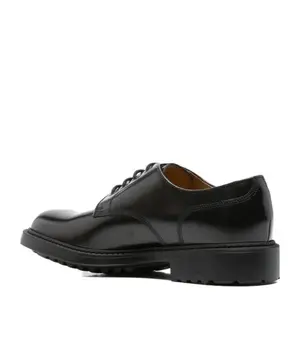 DOUCAL'S Lace-up Leather Derby Shoes - Black