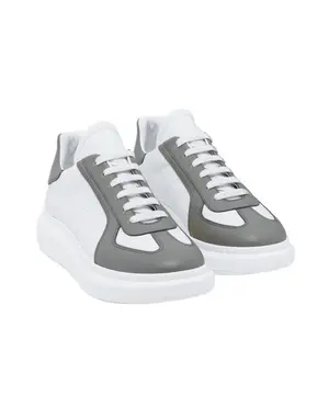 Alexander McQueen Oversized Lace-up Sneakers - Off-white/cool Gray