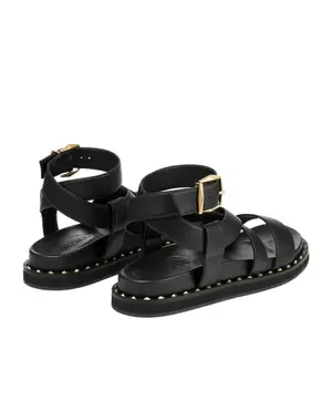 JIMMY CHOO Blaise Flat Sandals With Gold Diamond Hardware