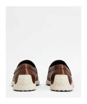 TOD'S Calfskin Penny Loafers With Monogram Detail