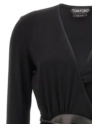 TOM FORD V-neck Belted Wrap Dress