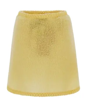 Miu Miu Bouclé Skirt With Logo Details