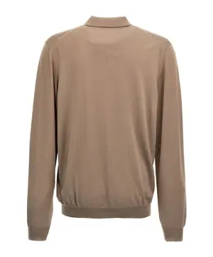 ZANONE Long-sleeve Polo Shirt - Brown
