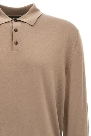 ZANONE Long-sleeve Polo Shirt - Brown
