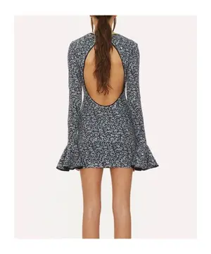 ROTATE BY BIRGER CHRISTENSEN Sequin Detailed Mini Dress With Open Back