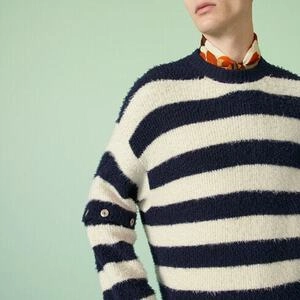 Gucci Striped Brushed Cotton Jumper