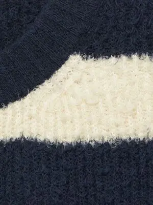 Gucci Striped Brushed Cotton Jumper - Blue