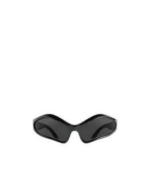 Balenciaga Oval Frame Sunglasses - Black