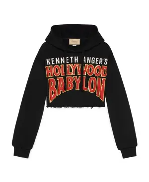 Gucci Hollywood Babylon" Cropped Hoodie