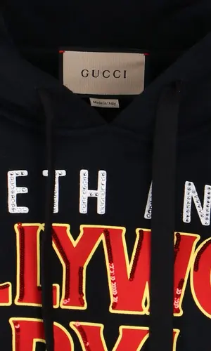 Gucci Hollywood Babylon" Cropped Hoodie