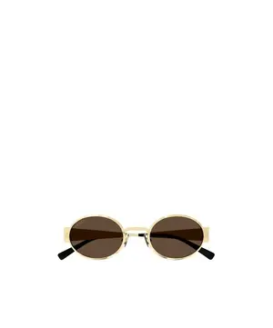 Gucci Oval Frame Sunglasses - Gold