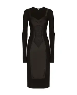 Dolce & Gabbana Detailed Long-sleeved Midi Dress