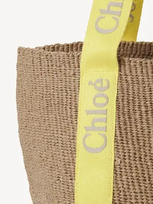 Chloé Large Raffia Tote Bag - Brown