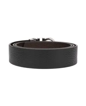 FERRAGAMO Gancio Buckle Adjustable Belt - Black
