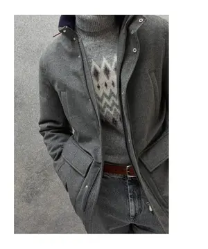 Brunello Cucinelli Quilted Long-sleeved Hooded Coat - Gray
