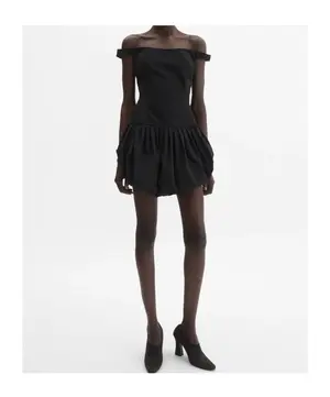 Magda Butrym Off-shoulder Puff Skirt Mini Dress