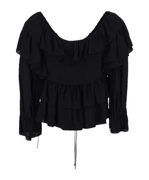 Chloé Ruffled Cropped Blouse