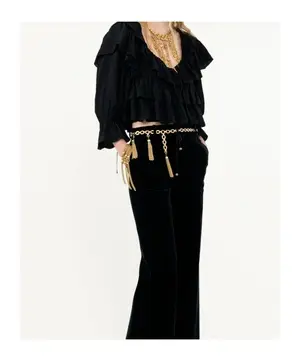 Chloé Ruffled Cropped Blouse