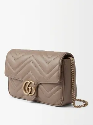 Gucci Gg Marmont Mini Shoulder Bag - Taupe