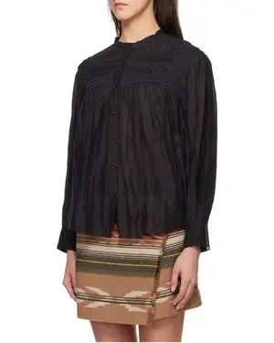 Isabel Marant Étoile Gathered Pleated Blouse - Black