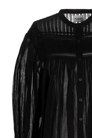 Isabel Marant Étoile Gathered Pleated Blouse - Black