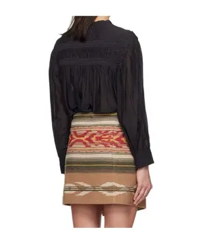 Isabel Marant Étoile Gathered Pleated Blouse - Black