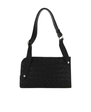Bottega Veneta Intracciato Zippered Shoulder Bag