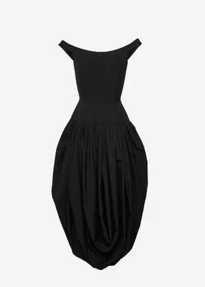 Magda Butrym Long Off-shoulder Draped Dress