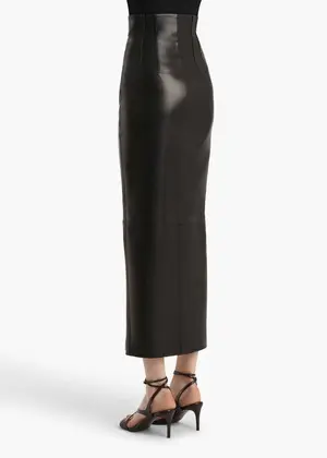Khaite Gres Leather Pencil Skirt
