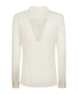 Max Mara Buttoned Long-sleeved Silk Shirt