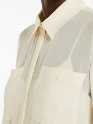 Max Mara Buttoned Long-sleeved Silk Shirt