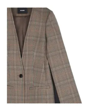 We11Done Spliced Plaid Suit Jacket