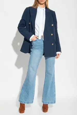 Michael Kors Belted Bootcut High-rise Jeans