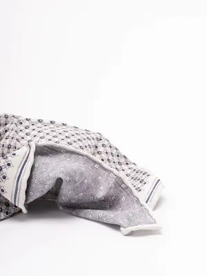 Brunello Cucinelli Geometric Pattern Pocket Square Scarf