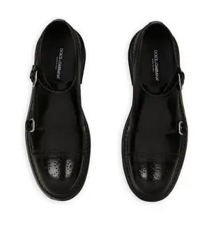 Dolce & Gabbana Round Toe Monk Strap Shoes