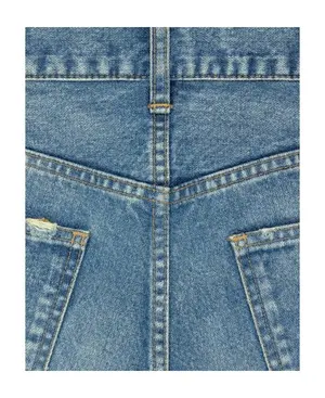 Celine Polly Jeans In Crystal Rinse Denim