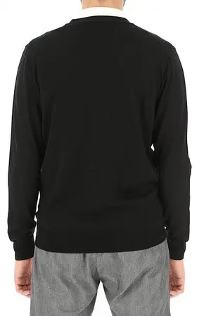PAOLO PECORA Wool Knitted Cardigan Vest - Black
