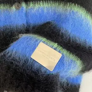 Alexander Wang Striped Crew-neck Brushed Cardigan