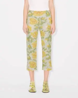 Kenzo Jacquard Peonies Cropped Pants
