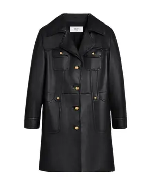 Celine Neo Coat In Soft Lambskin