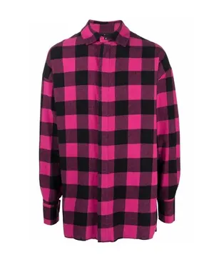 Palm Angels Check-print Logo Shirt