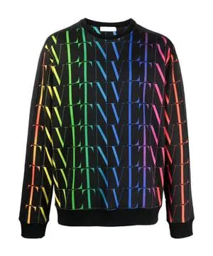 Valentino Garavani Vltn Rainbow Crewneck Sweatshirt